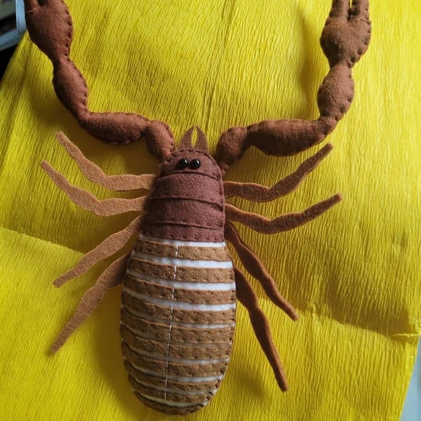 Realistic Millipede From Felt for Young Naturalist Felted Millipede ...