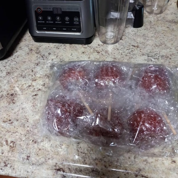 Red Plain Candy Apples- 12 per Set/ 1 Dozen - Etsy