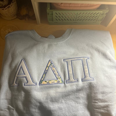 Alpha Delta Pi Embroidered Applique, Sorority Sweatshirt, Sorority Gift ...