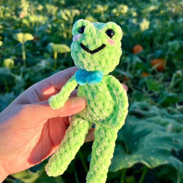 LOW SEW Frog Crochet Pattern, Frog Rag Doll, Frogbert the Rag Doll ...