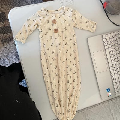 Baby Gown Sewing Pattern With Tutorial Layette Pattern Baby Grow ...