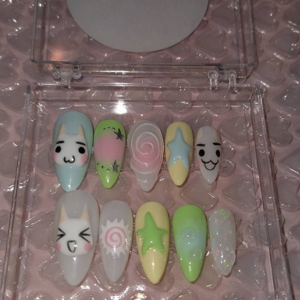 Toro Inoue Dokodemo Issyo Press-ons Nails - Etsy