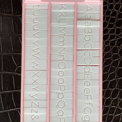 Script Font Set Letter Stamp Alphabet Stamp Signature Font Stamp Font ...