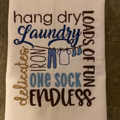 Laundry Subway Art Machine Embroidery Design 5x7 6x10 8x8 - Etsy