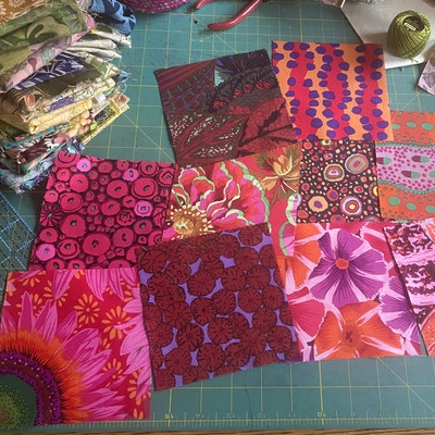 Batik Charms 40 X Batik Fabric Quilting Craft Sewing Charms 5 X 5 ...