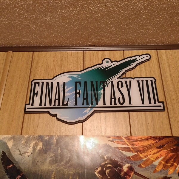 Final Fantasy 7 Logo Wall Decor - Cloud Strife - Sephiroth - FF7 Logo ...
