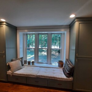 Custom Sewn Trapezoid Bay Window Seat Cushion With Cording - Etsy