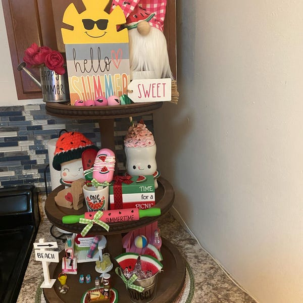 Welcome Home Mini Birdhouse, Farmhouse Tiered Tray Decor, - Etsy