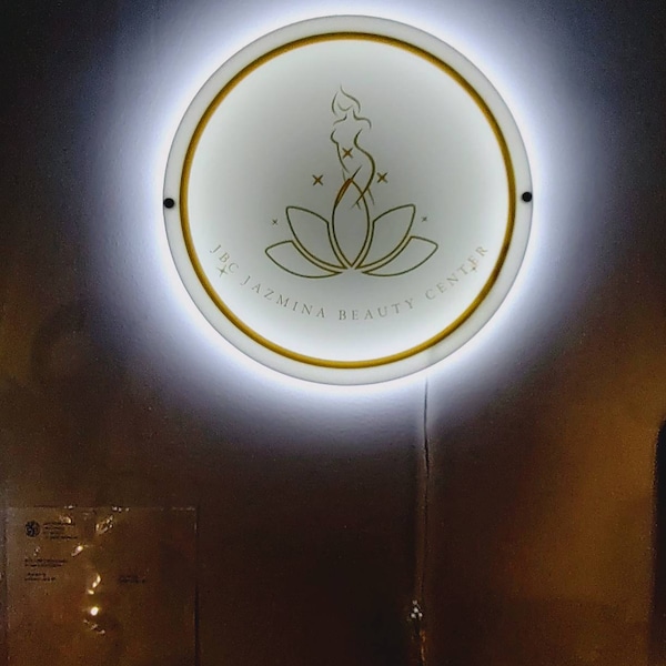 Custom Backlit Metal Business Logo 3D Light up Signs Outdoor Company ...