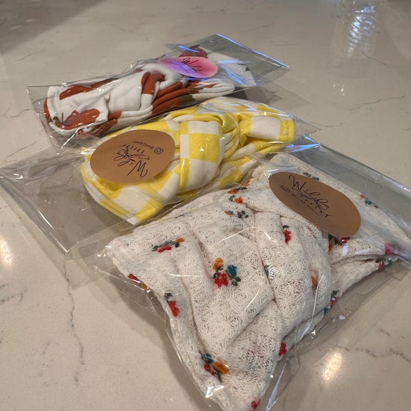 Jumbow Oversized Sweater Head Wraps, Turban, Bow, Hand-tied, Knit Bows ...