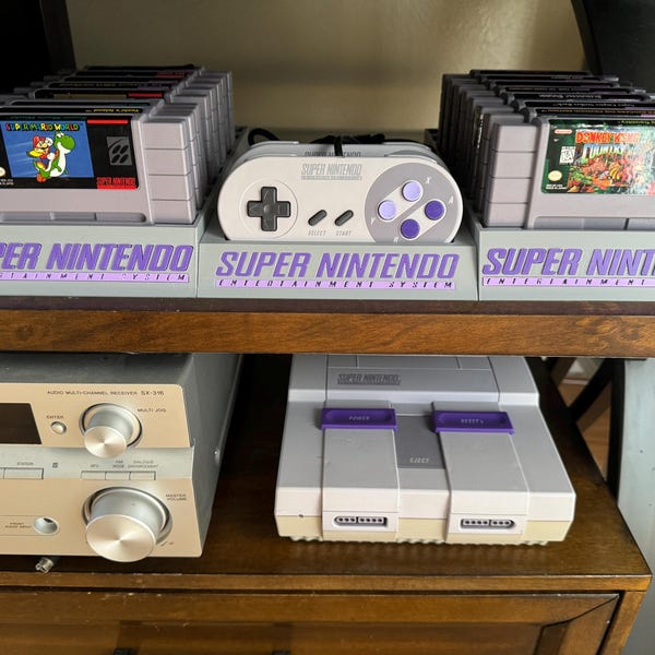 Super Nintendo Entertainment System SNES Game Cartridge Display - Etsy