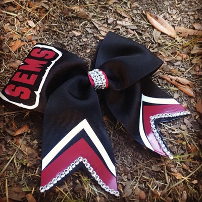 Cheer Bow Template Stripes & Arrow Tails Svg for Vinyl Heat Transfer 3 ...