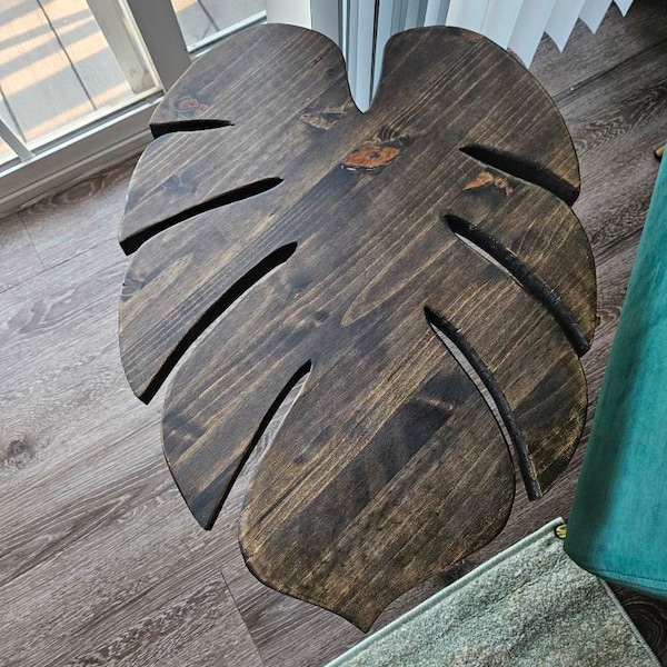 Monstera Leaf Table, Plant Table, Side Table , Coffee Table , Plant Gift, Monstera, End Table ...