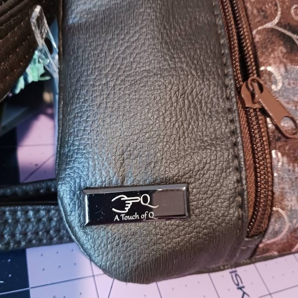 Custom Purse Bag Label Gold Black Silver Metal Blank Rectangle Tags ...