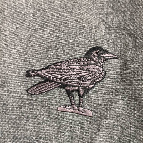 Raven Applique Patch Bird Facing Right 3 iron On - Etsy