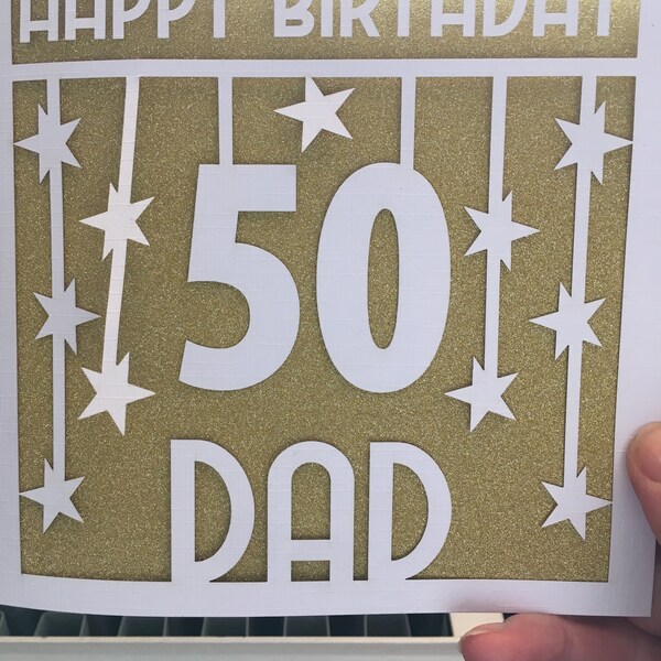 Personalised 50th Birthday Card for Women Custom 50th Birthday Card for ...