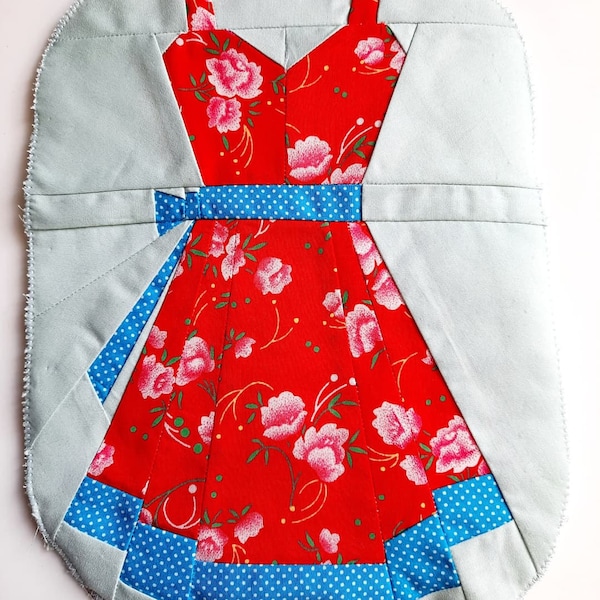 Vintage Dresses Quilt Block, Paper Piecing Pattern - Etsy