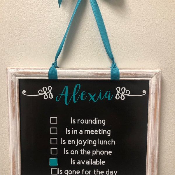 Door Sign,magnetic Door Sign,office Door Sign,coral Themed Door Sign ...