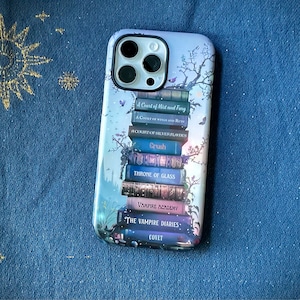 Personalized Favorite Book Phone Case, Custom Bookshelf Dark Academia ...