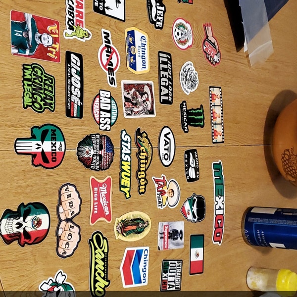 MEXICAN CHINGON Hard Hat Stickers 40 MEXICO Hardhat Sticker Pegatinas ...