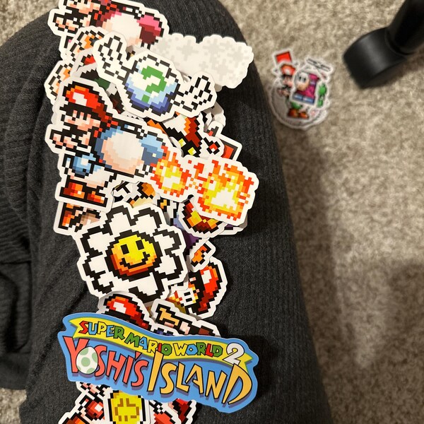 Super Mario World Sticker Set 48 Pieces - Etsy
