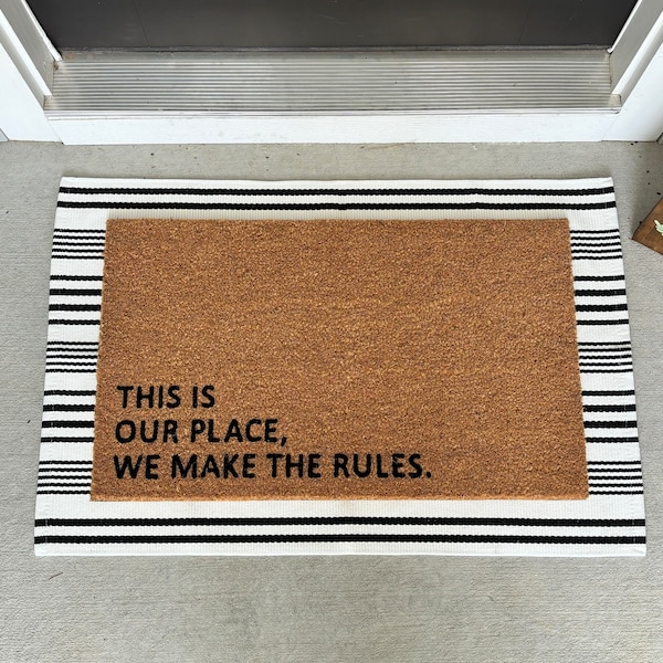 Hi Door Mat With Daisy Cute Welcome Rug Spring Door Mat Daisy Spring ...