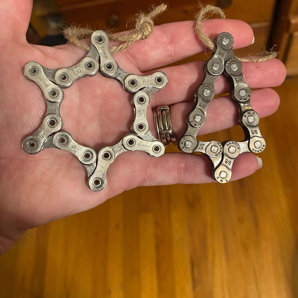 Bicycle Chain Christmas Tree Ornament, Cyclist Gift, Bicyclist Gift ...