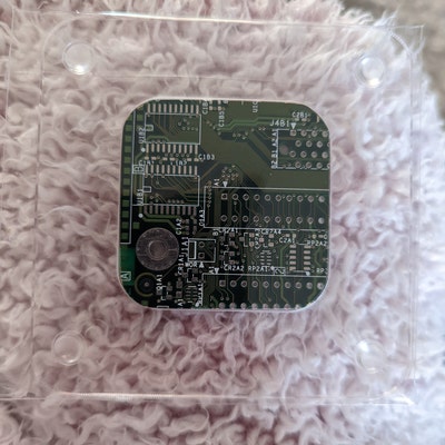 Circuit Board and Clear Acrylic Coaster individual Geek Gift IT Gifts ...