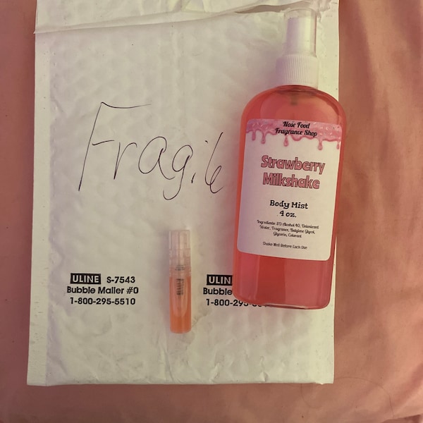 Strawberry Milkshake Body Mist, Body Splash, Body Spray, Fragrance Mist ...