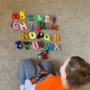 Monster Alphabet / Felt Alphabet / Felt Letters ABC / Letters - Etsy