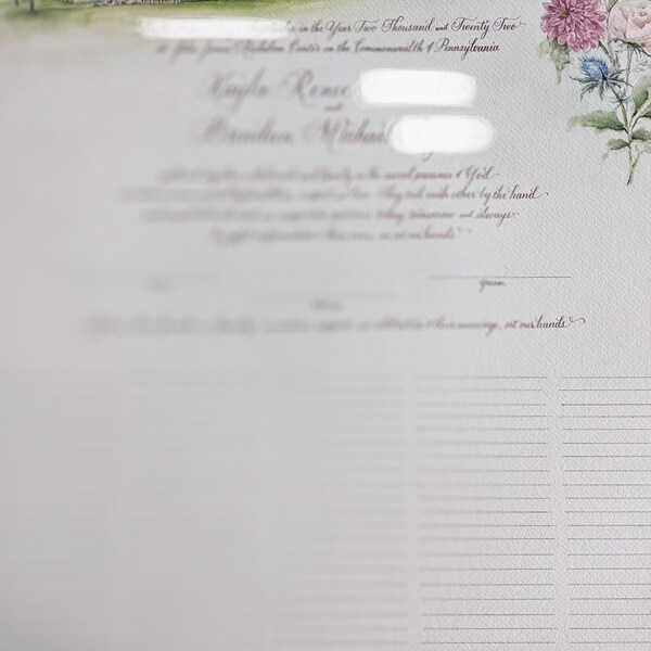 Beautiful Family Trees in Calligraphy With Custom Watercolors, Wedding ...