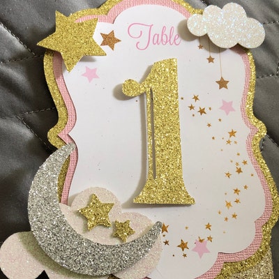 Twinkle Little Star Supplies Table Numbers, Party Decor, Baby Shower ...