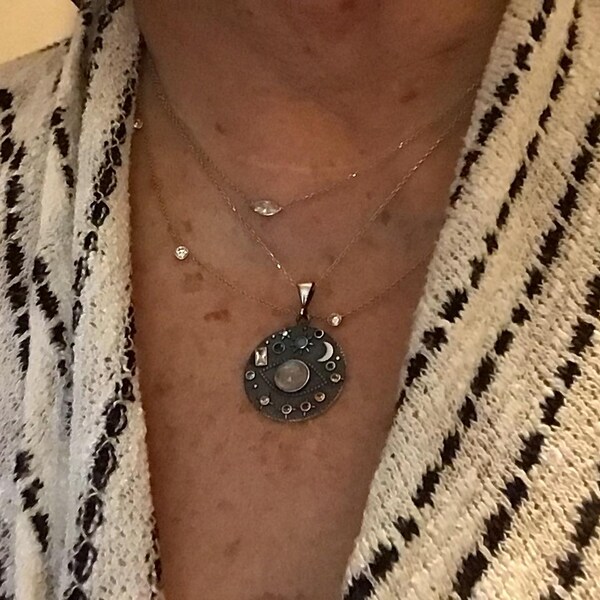 SHAMAN Medallion, 925k Sterling Silver Shaman Necklace, Pagan Talisman ...