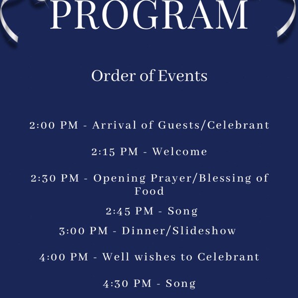 Editable Blue Silver Balloons Birthday Event Program Card Template ...