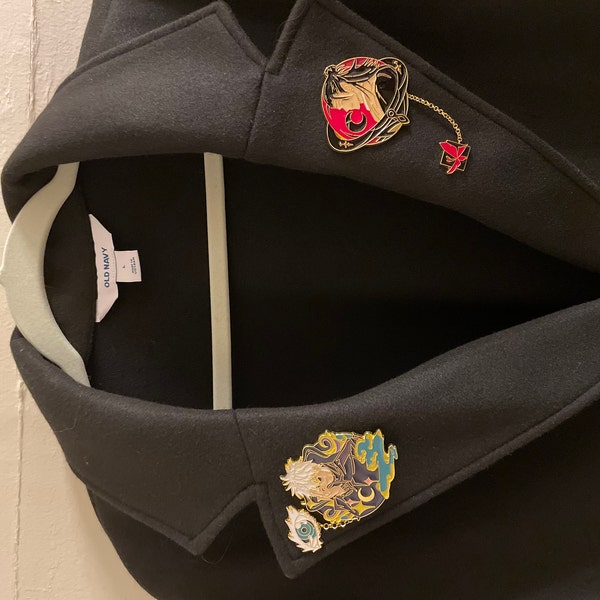 The Student Vibrant Enamel Badge Brooch Pin With Chain - Microfiber ...