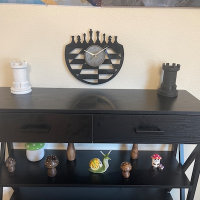 Vinyl Wall Clock for Chess Player Office Desk Art Chess Board Decor ...