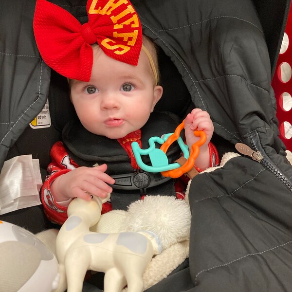 KC Chief Bows Kansas City Chiefs Clip or Nylon OR Custom NFL Team Bow ...