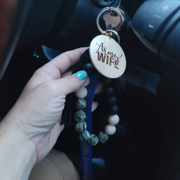 Army\navy/air Force/marines Bracelet Wristlet Keychain. Military Mom ...