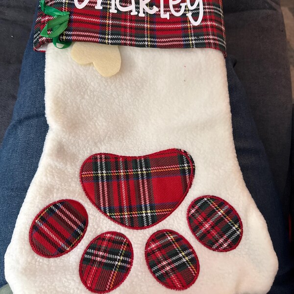 Personalized Pet Christmas Stockings,christmas Gift,christmas Dog Paw ...