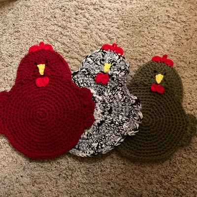 Crochet Pattern for the Swanky Chicken Trivet Potholder PDF Instant ...