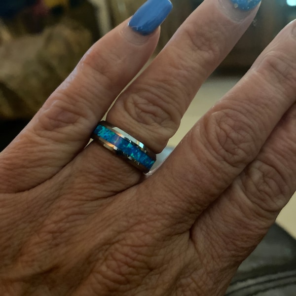 Tungsten Ring Set, Galaxy Meteorite Ring, His & Hers Tungsten Wedding ...