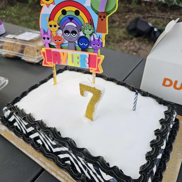 Sprunki Cake Topper | Sprunki Birthday Decoration | Sprunki Party ...