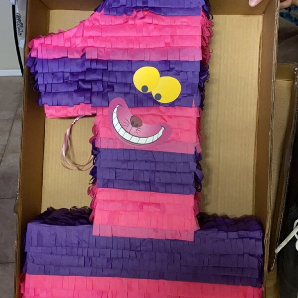 Alice in Wonderland Themed Piñata, Cheshire Cat Number Piñata - Etsy