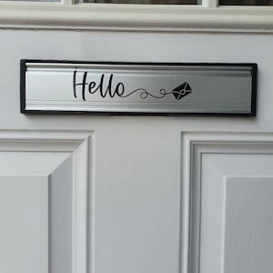 Letterbox Label, Vinyl Decal, Postbox Front Door Sticker, Hello - Etsy UK