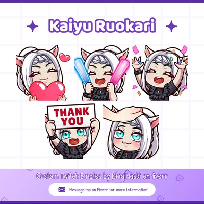 5x Custom Premium Twitch Emotes / Twitch Emoji for Streamer / Youtube ...