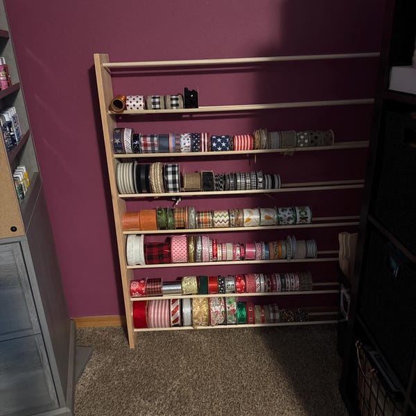 48" Tall 8 Tier Adjustable Ribbon Organizer Storage Rack - Etsy