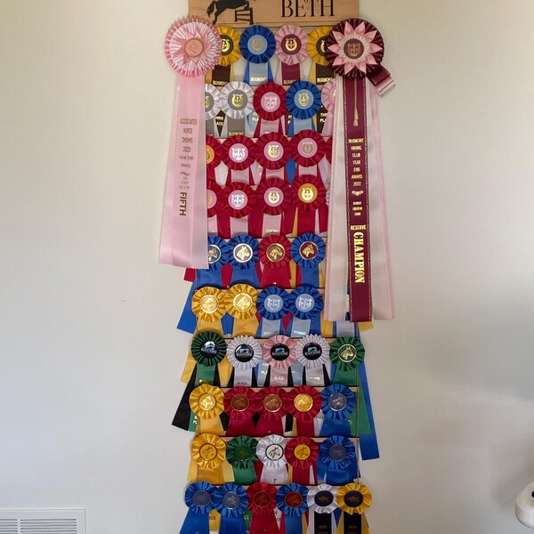 Personalized Horse Show Ribbon Holder: Equestrian Award Display - Etsy