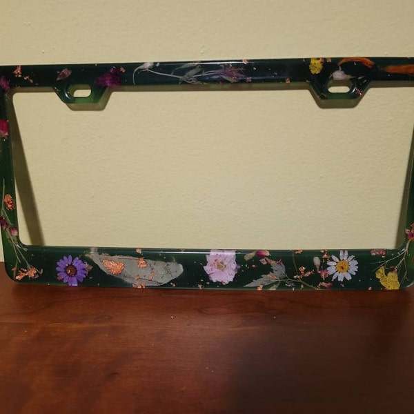 Floral License Plate Frame Bundle Deal Two License Plate Frames, Floral ...