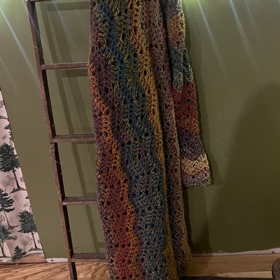 Crochet Pattern / Crochet Blanket / Chevron Stitch / Mandala Yarn ...