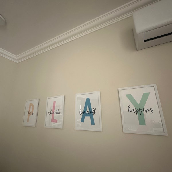 This is Where the Fun Stuff Happens Set of Playroom Prints Playroom ...